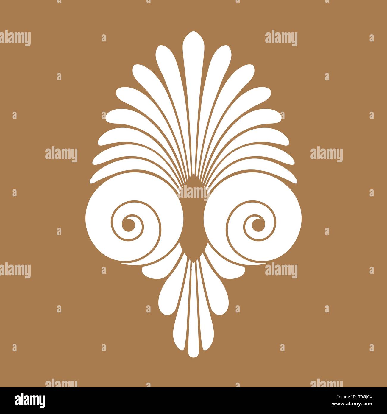 Ancient swirl greek ornament, vector and illustration symbol Stock ...