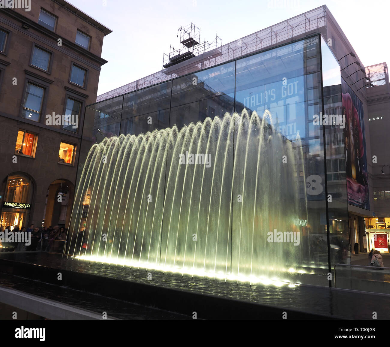 Europe, Italy, Lombardy, Milan , Piazza Liberty, Apple Store designed ...