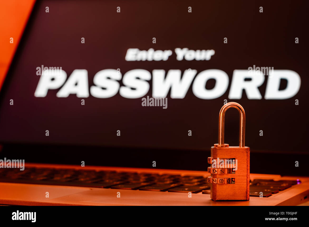 Enter password laptop hi-res stock photography and images - Alamy