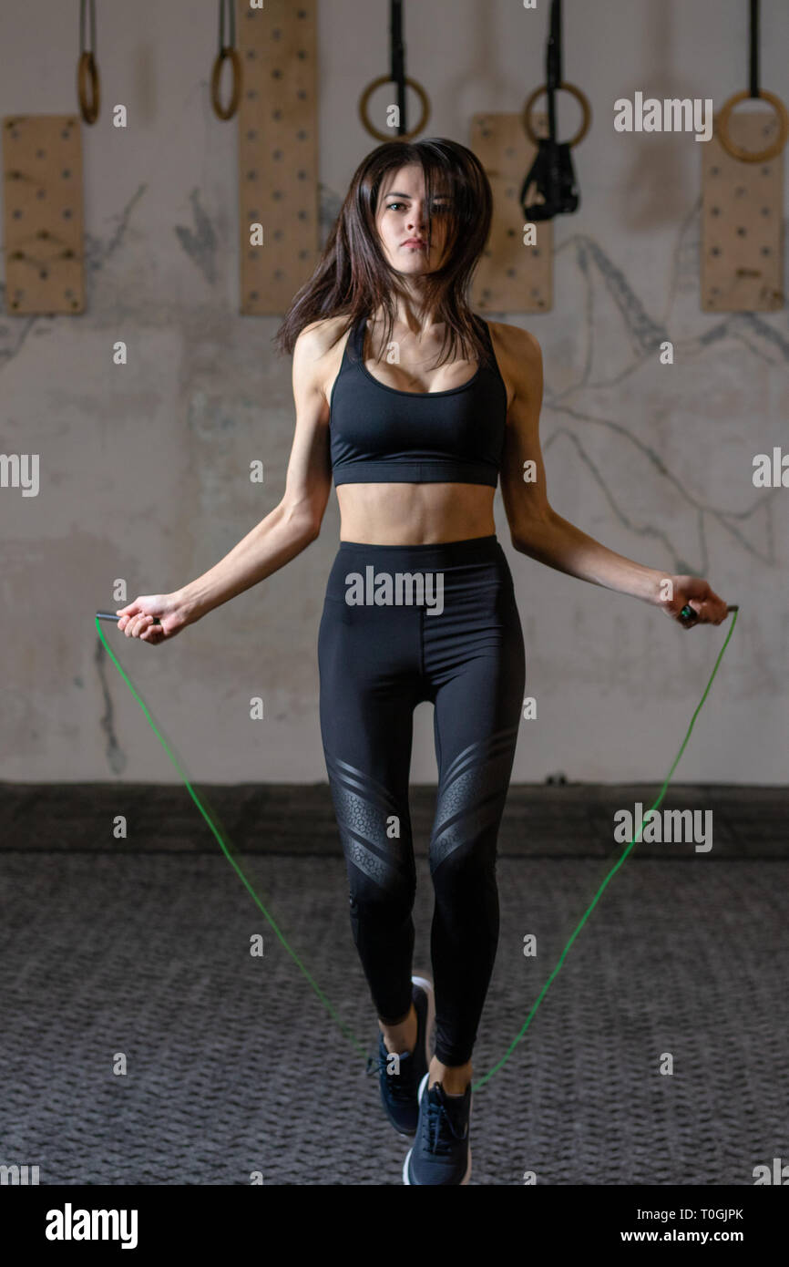 Young girl skipping rope hi-res stock photography and images - Alamy