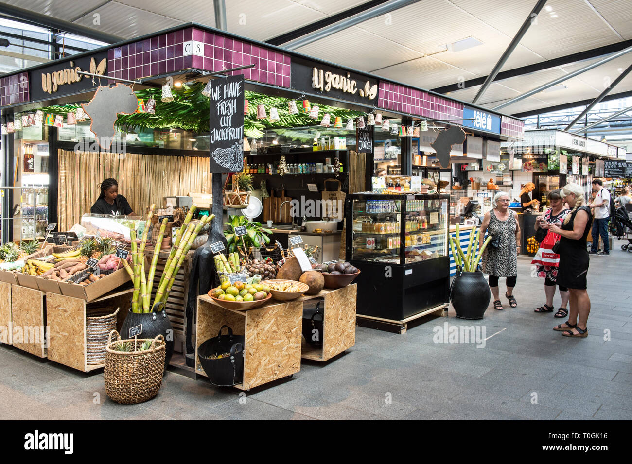 Denmark, Copenaghen, Israel Plads, the covered market Stock Photo - Alamy