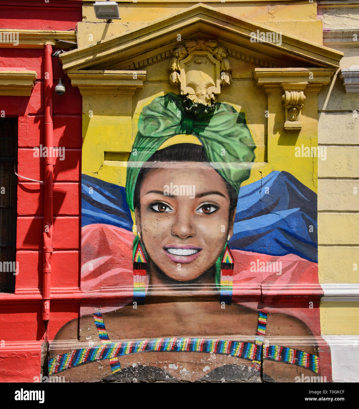 Colourful graffiti murals in bellavista hi-res stock photography and ...