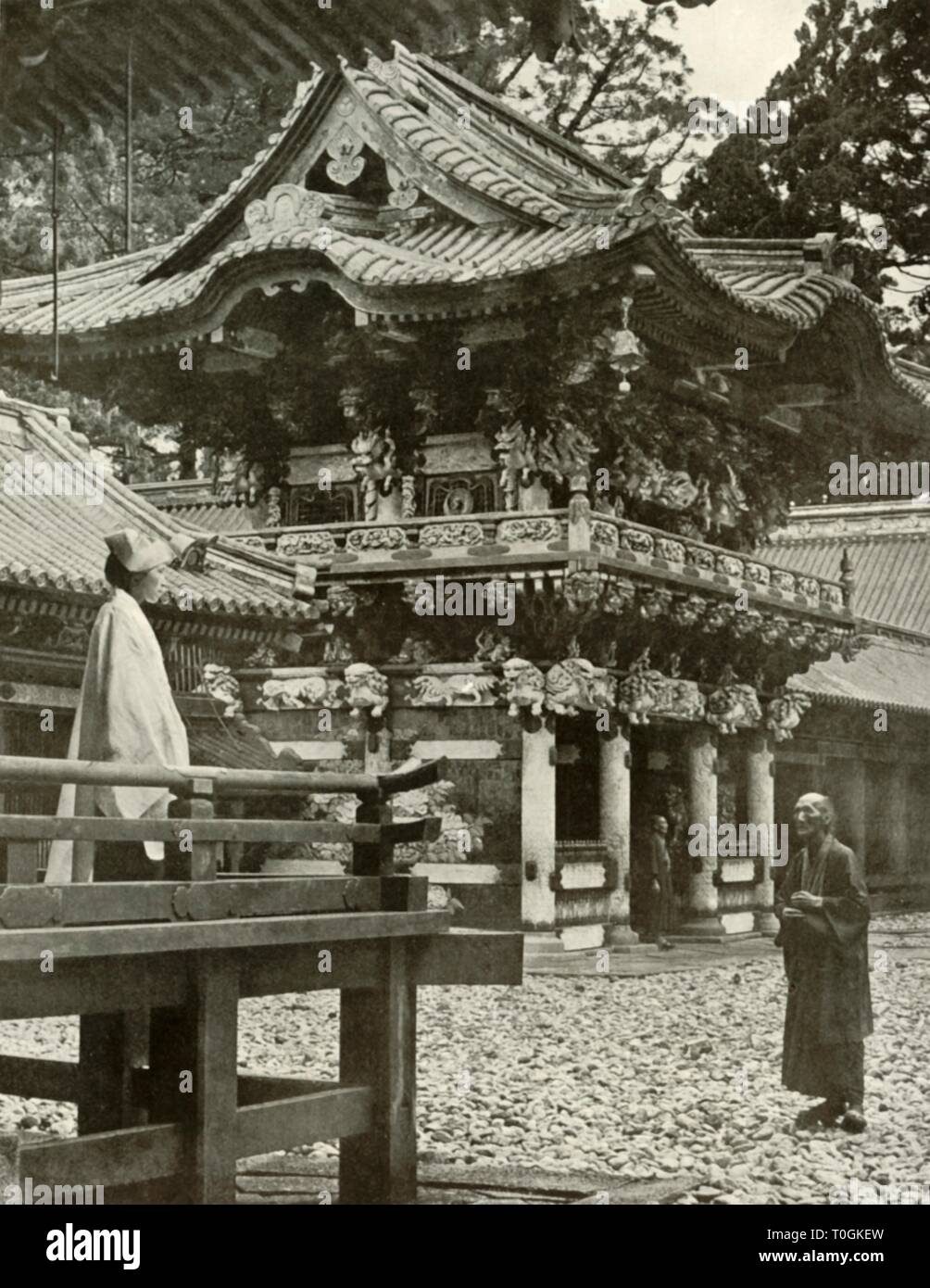 'The Yomei Gate at Nikko', 1910. Creator: Herbert Ponting Stock Photo ...