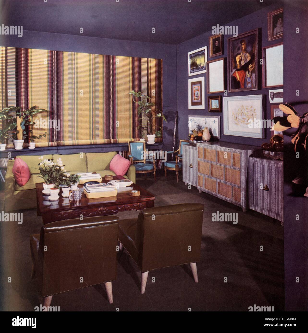 1940s sitting room america hi-res stock photography and images - Alamy