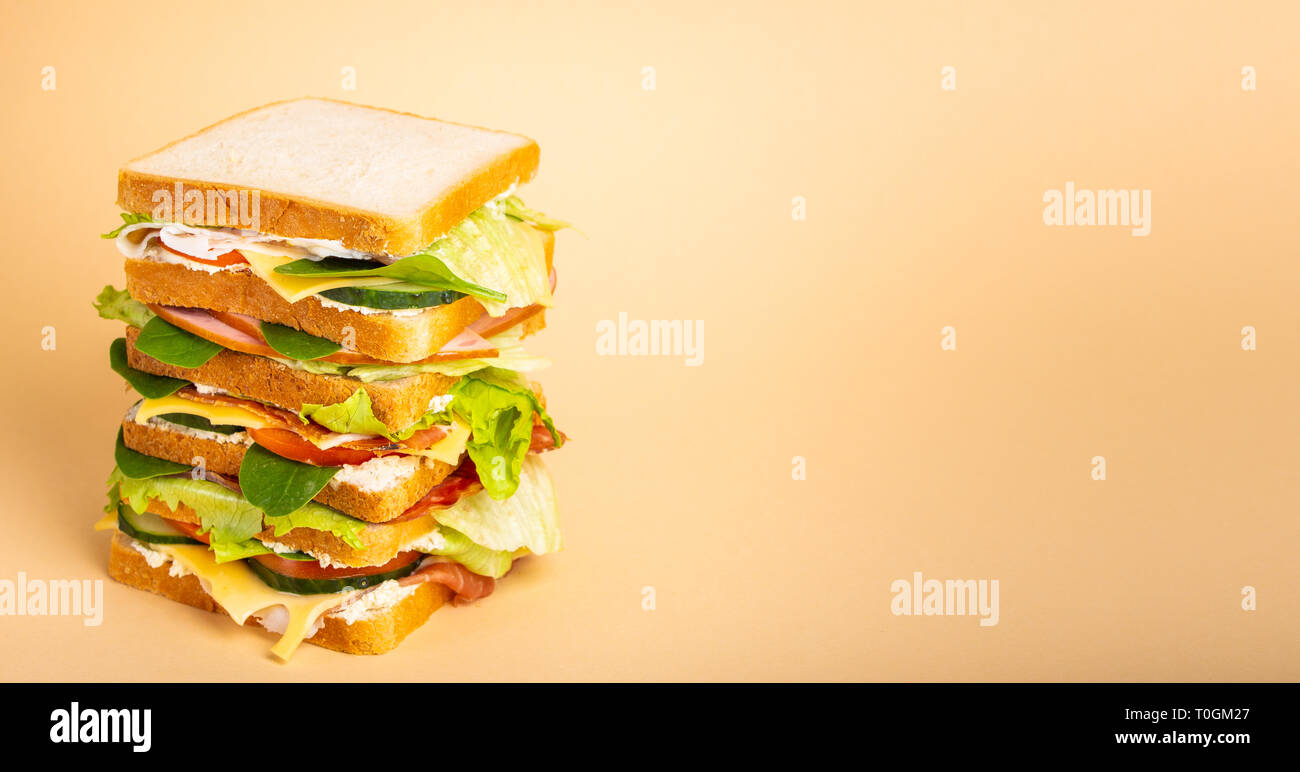 Whole tasty sandwich concept Stock Photo - Alamy
