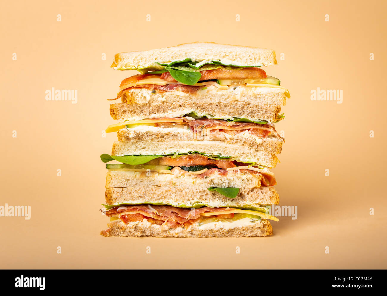 Cut tasty sandwich concept Stock Photo - Alamy