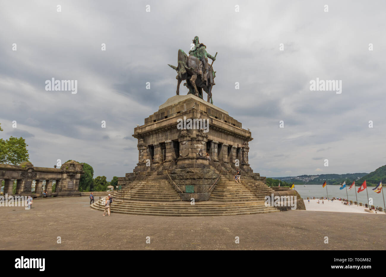 lenz, Germany - located on the confluence of rivers Rhine and Moselle ...