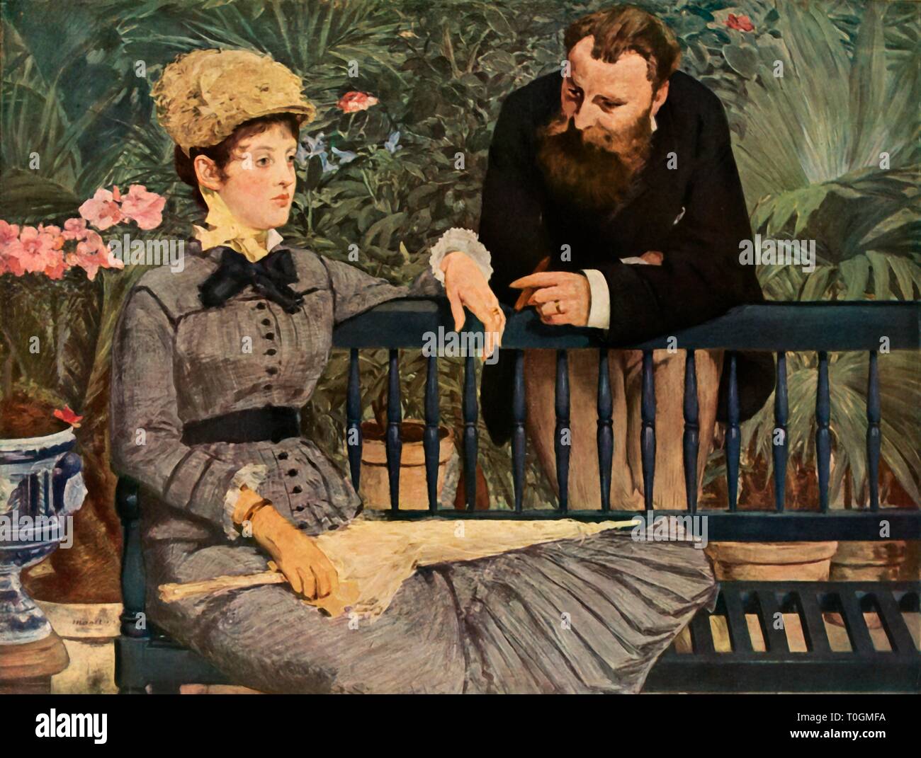 'In the Greenhouse', 1879, (1937). Creator: Edouard Manet Stock Photo ...