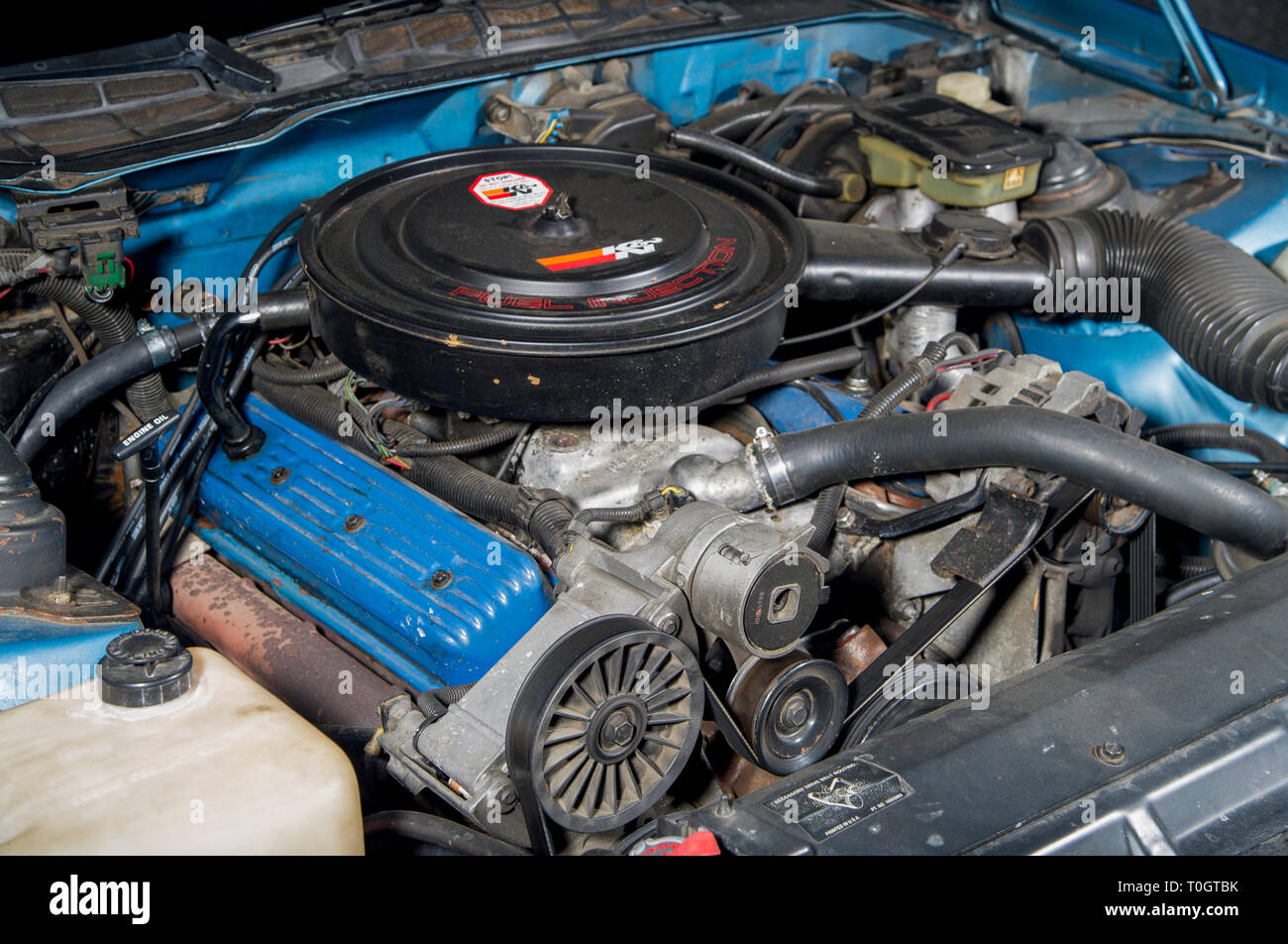 V8 engine of american classic car hi-res stock photography and images ...