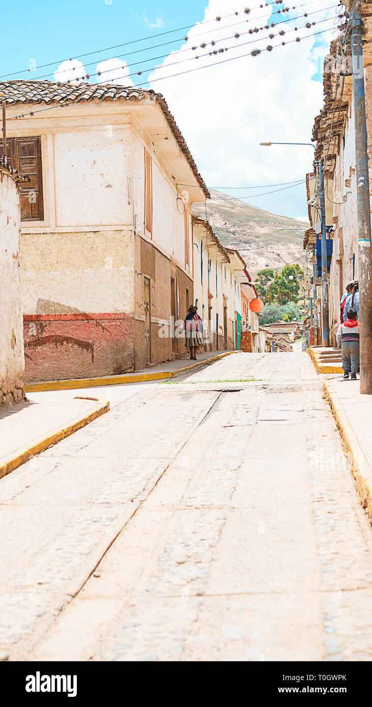 Peru woman poncho hi-res stock photography and images - Alamy