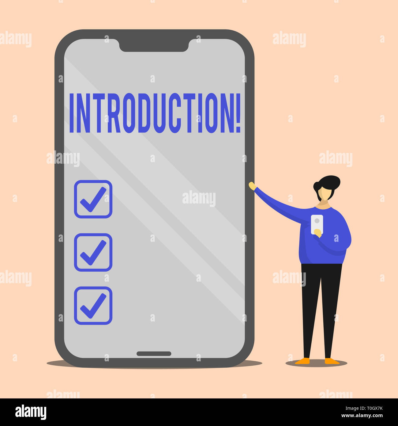 Handwriting text Introduction. Conceptual photo First part of a ...