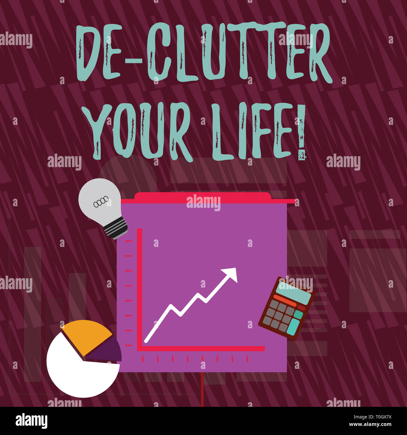 Text sign showing De Clutter Your Life. Business photo showcasing ...