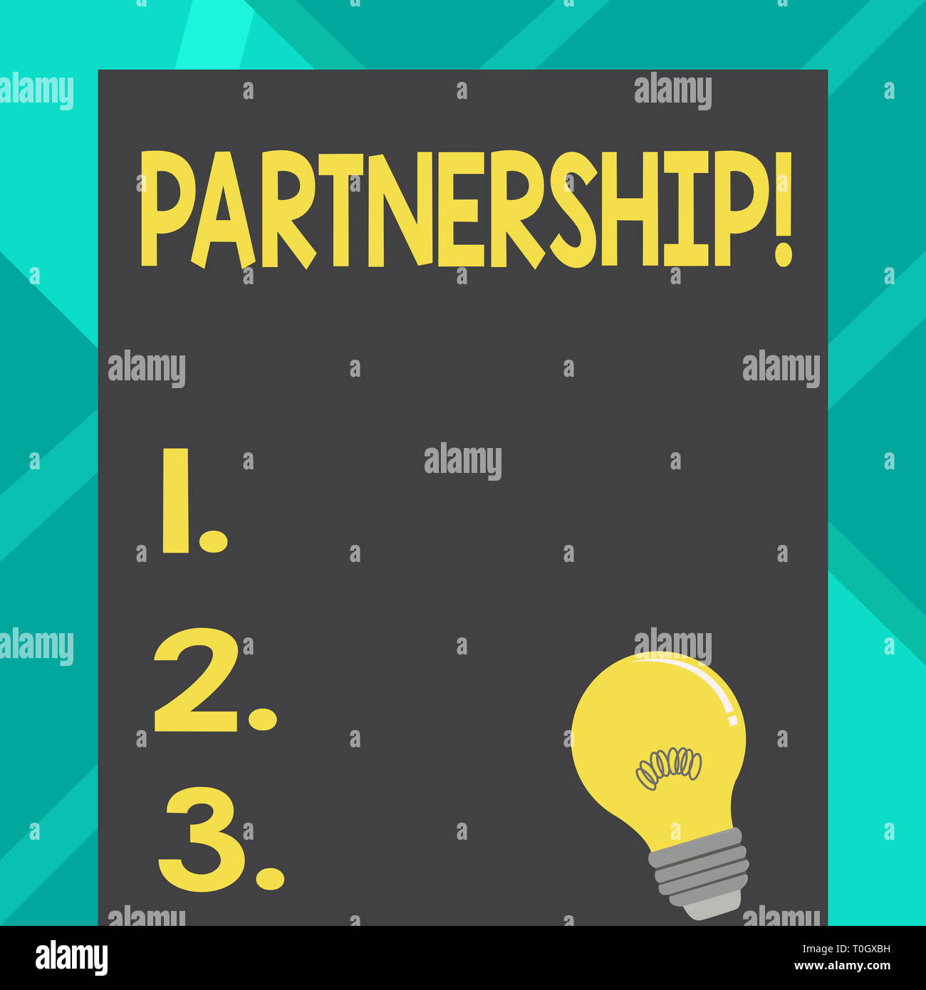 Text sign showing Partnership. Business photo text Association of two ...