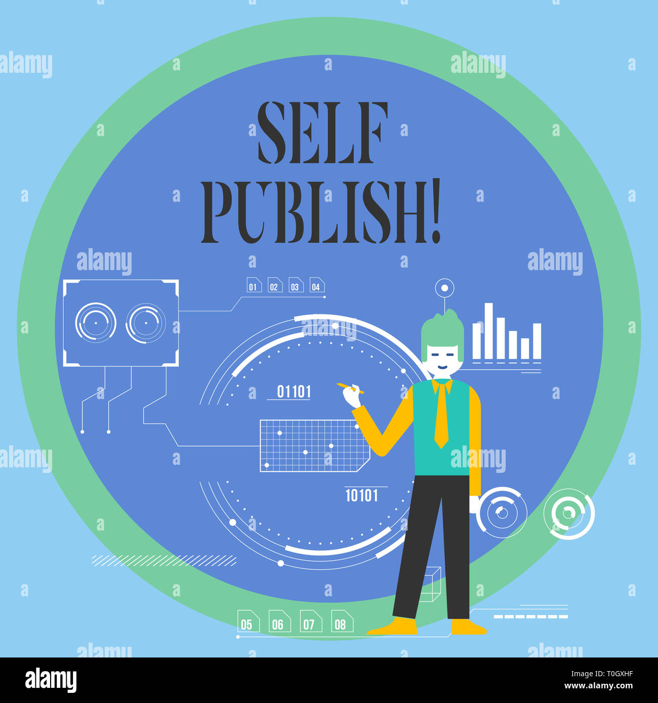 Conceptual hand writing showing Self Publish. Concept meaning writer ...