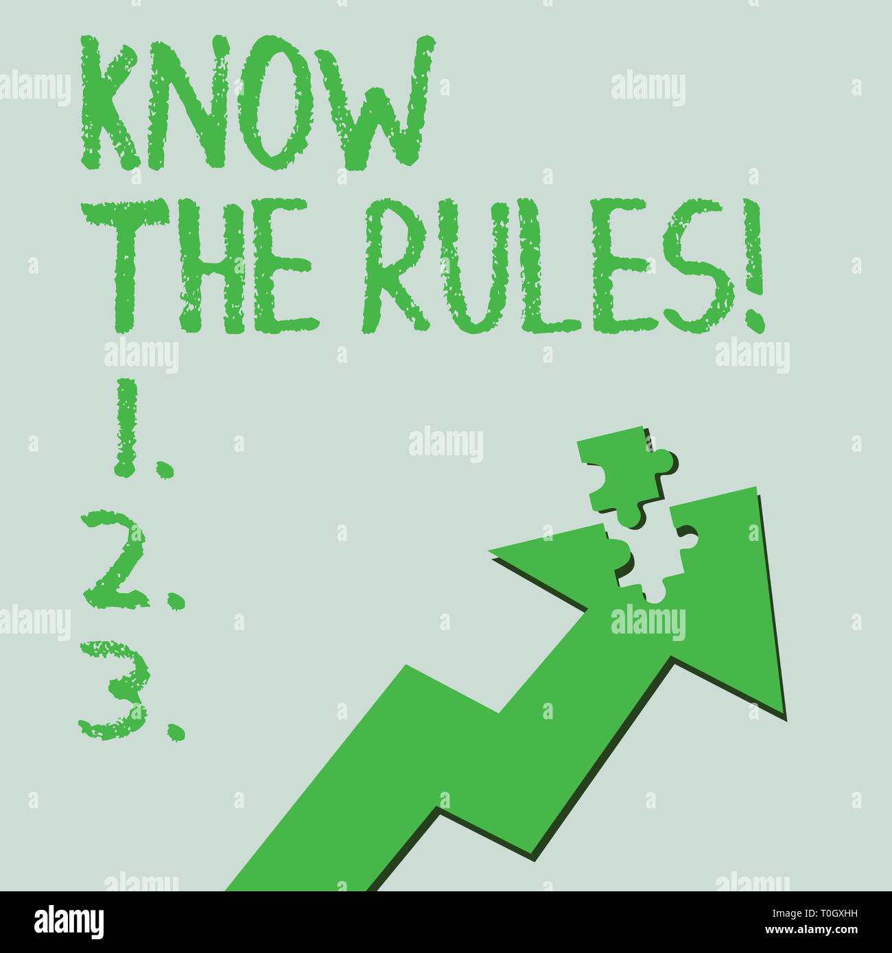 Text sign showing Know The Rules. Business photo text set explicit or ...