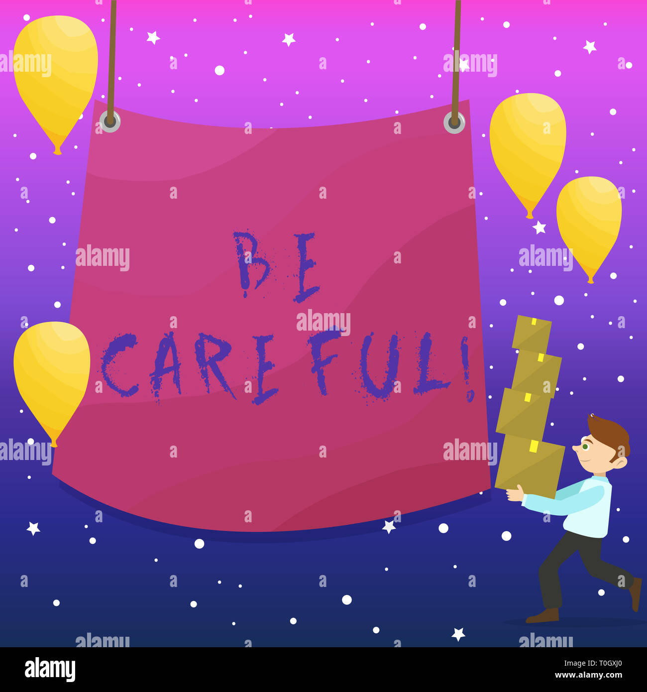 Handwriting text writing Be Careful. Conceptual photo making sure of ...