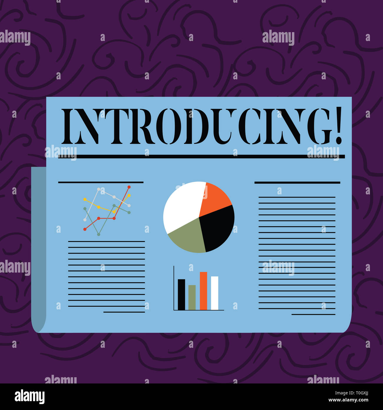 Text sign showing Introducing. Business photo text Presenting a topic ...