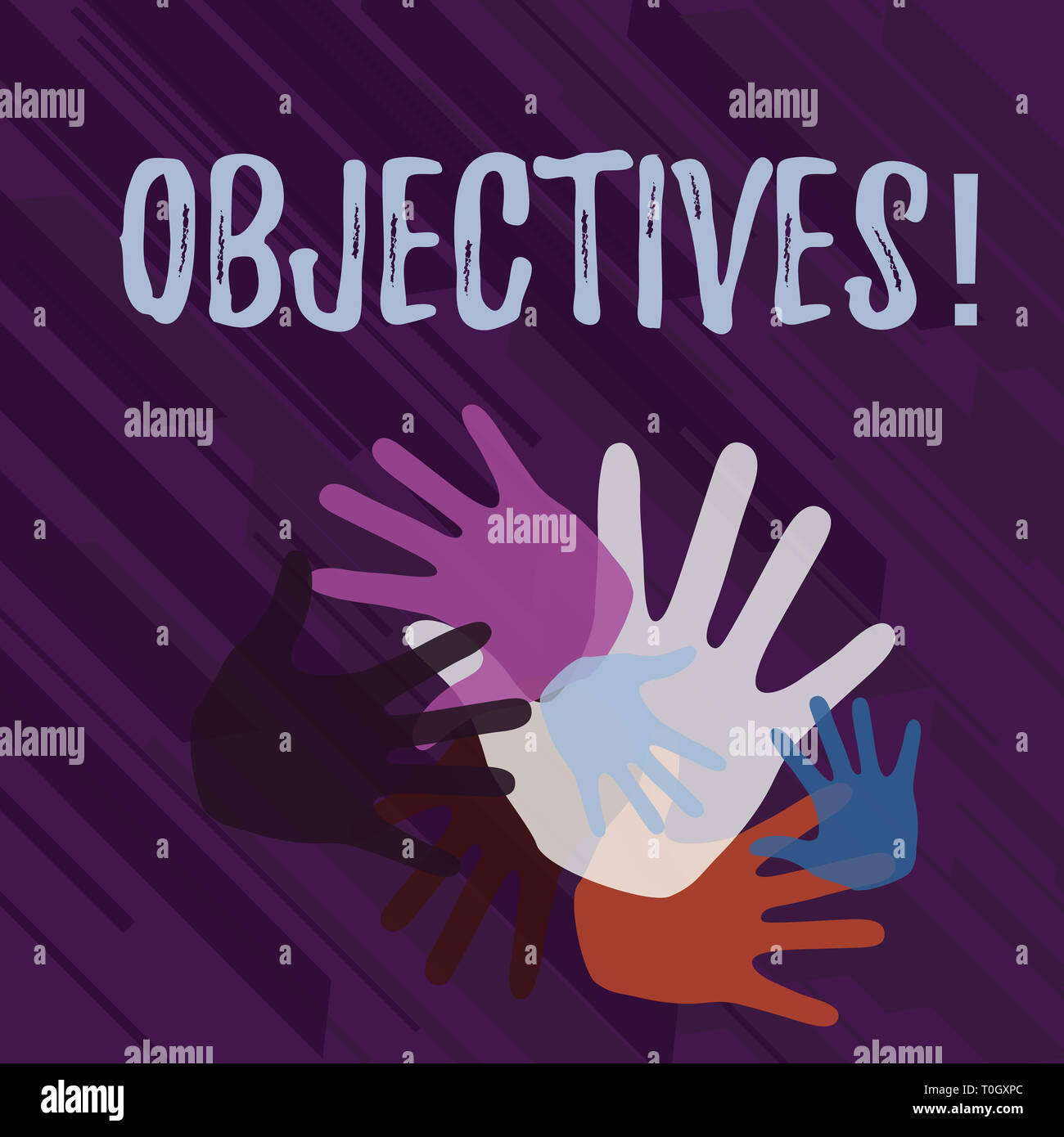 Handwriting text Objectives. Conceptual photo Goals planned to be ...