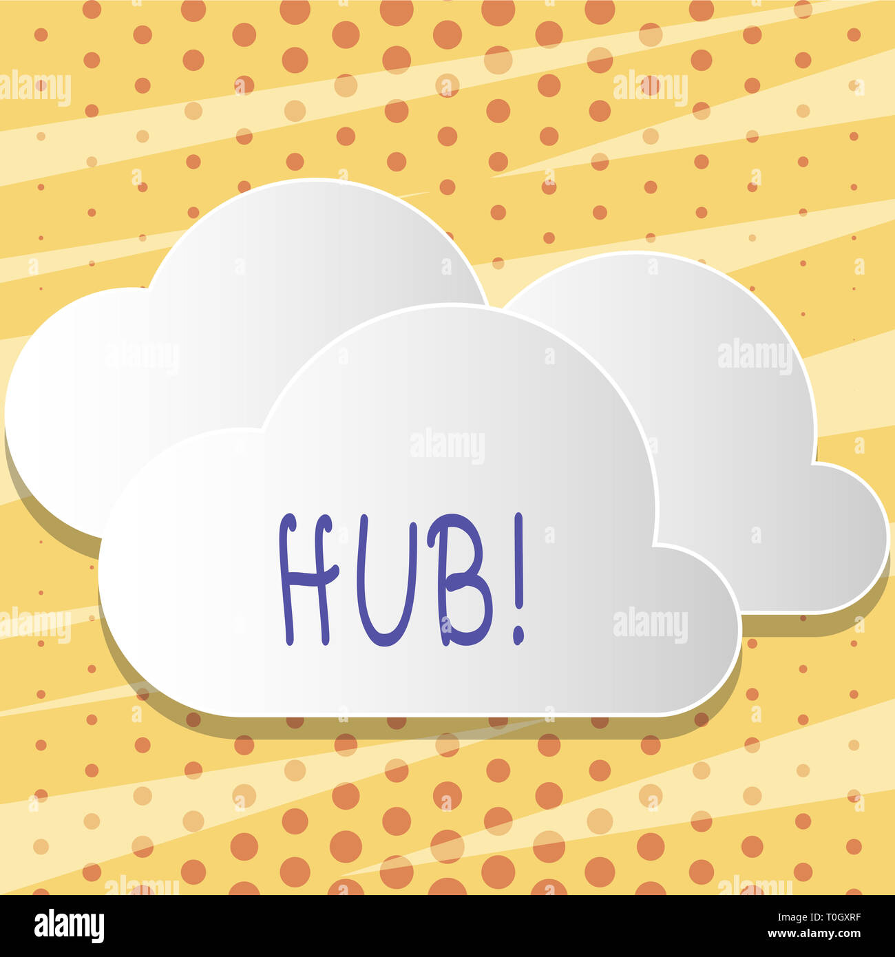 Text sign showing Hub. Business photo showcasing Device connecting ...
