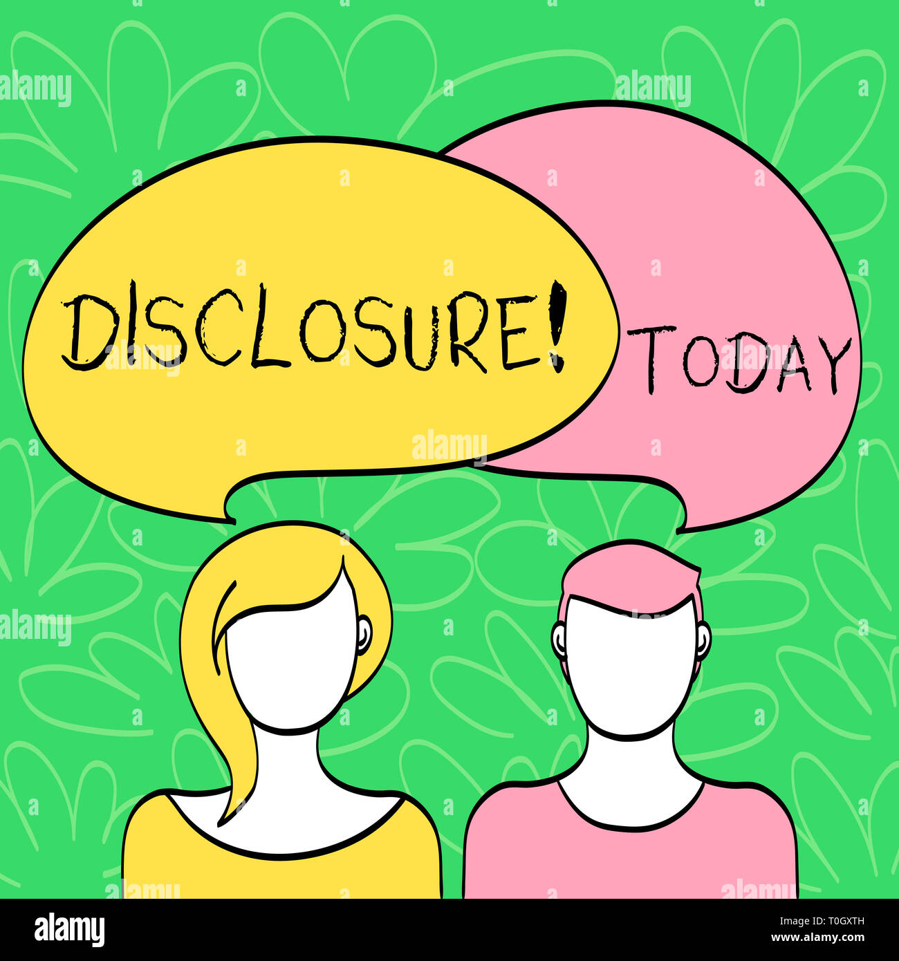 Conceptual hand writing showing Disclosure. Concept meaning The action ...