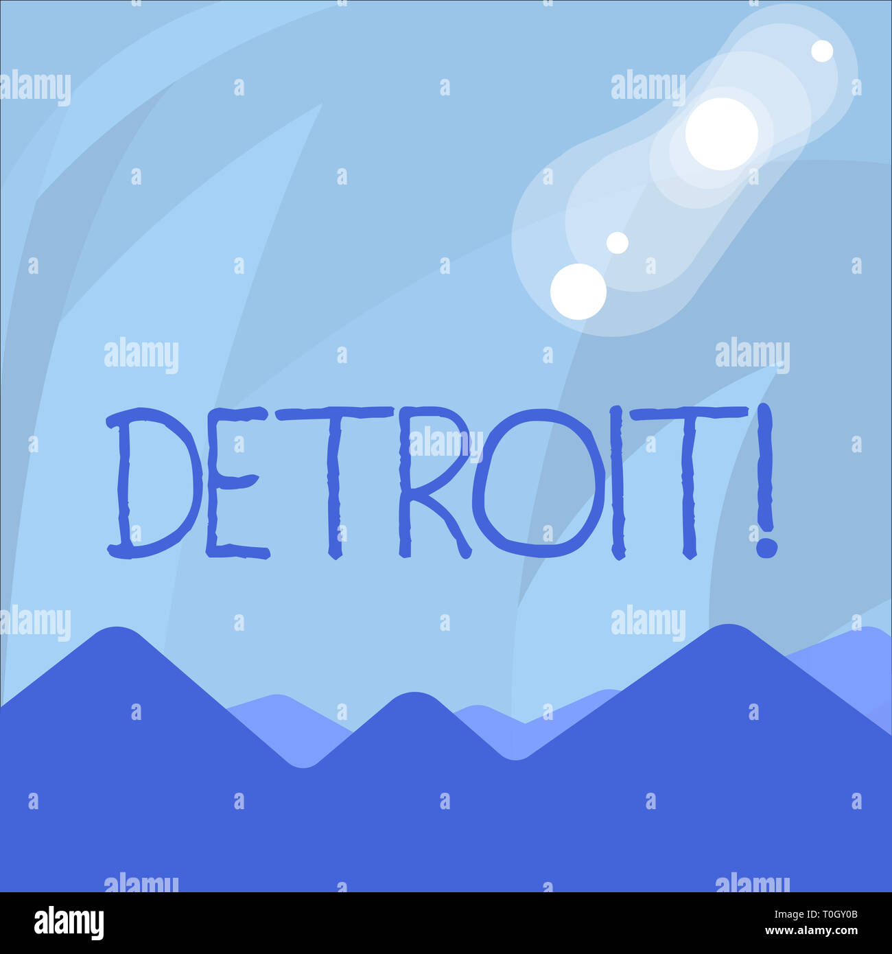 Conceptual hand writing showing Detroit. Concept meaning City in the ...