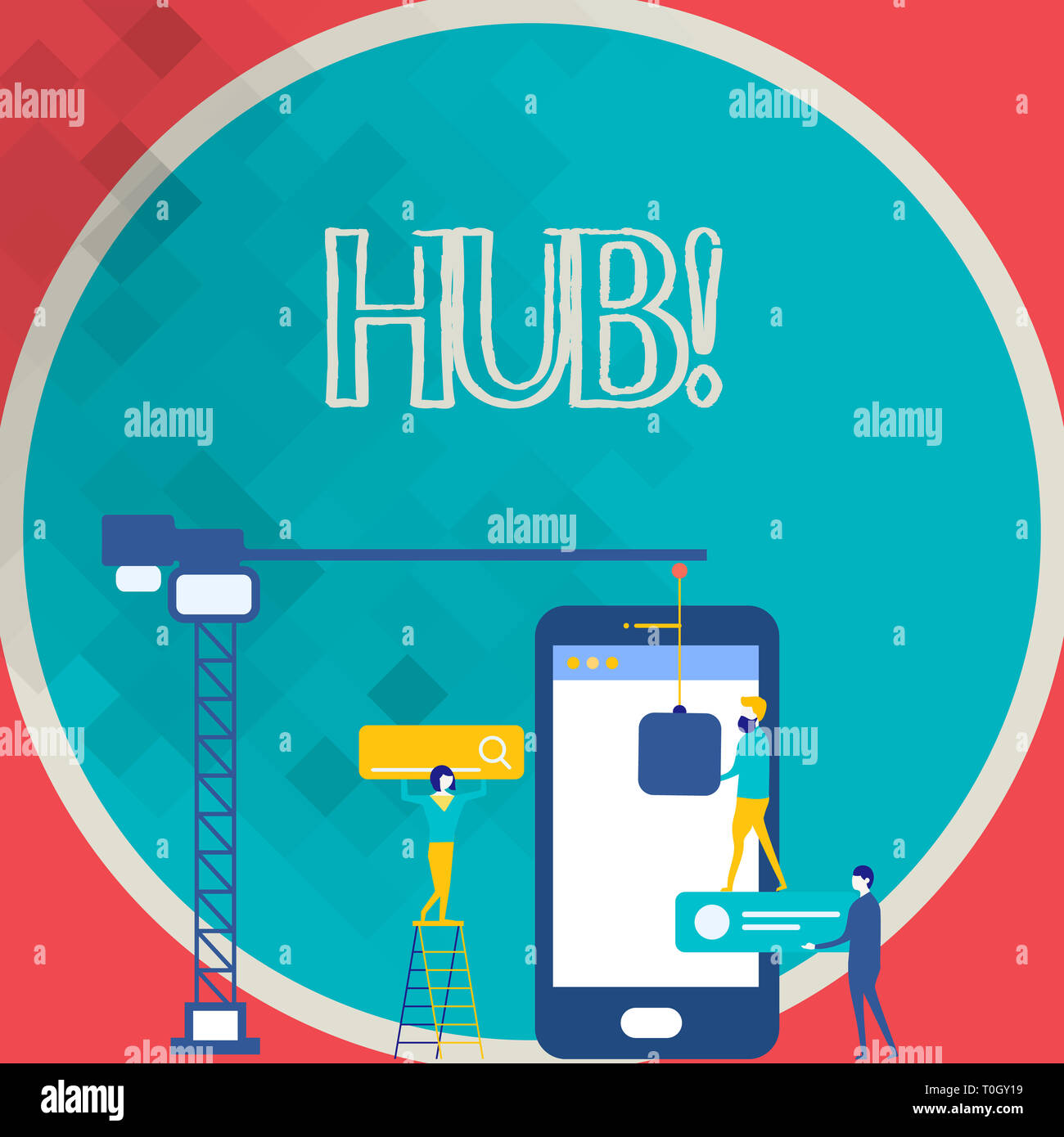 Writing note showing Hub. Business concept for Device connecting ...