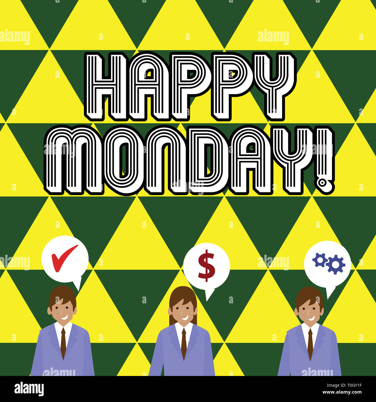 Writing note showing Happy Monday. Business concept for telling that ...