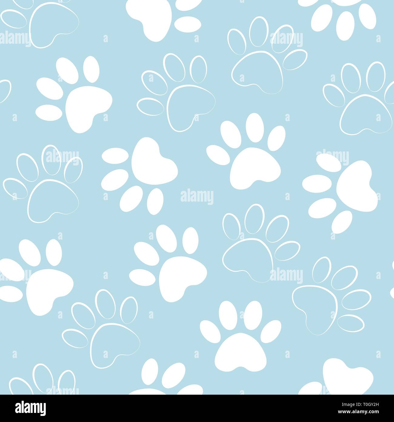 Paw print pattern hi-res stock photography and images - Alamy