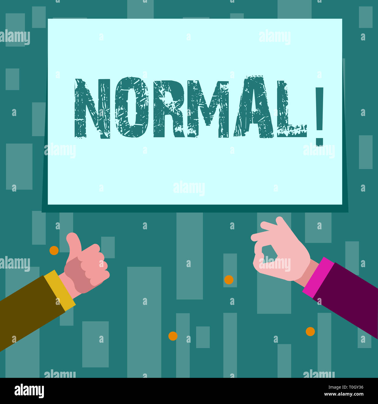 Writing note showing Normal. Business concept for conforming to a ...