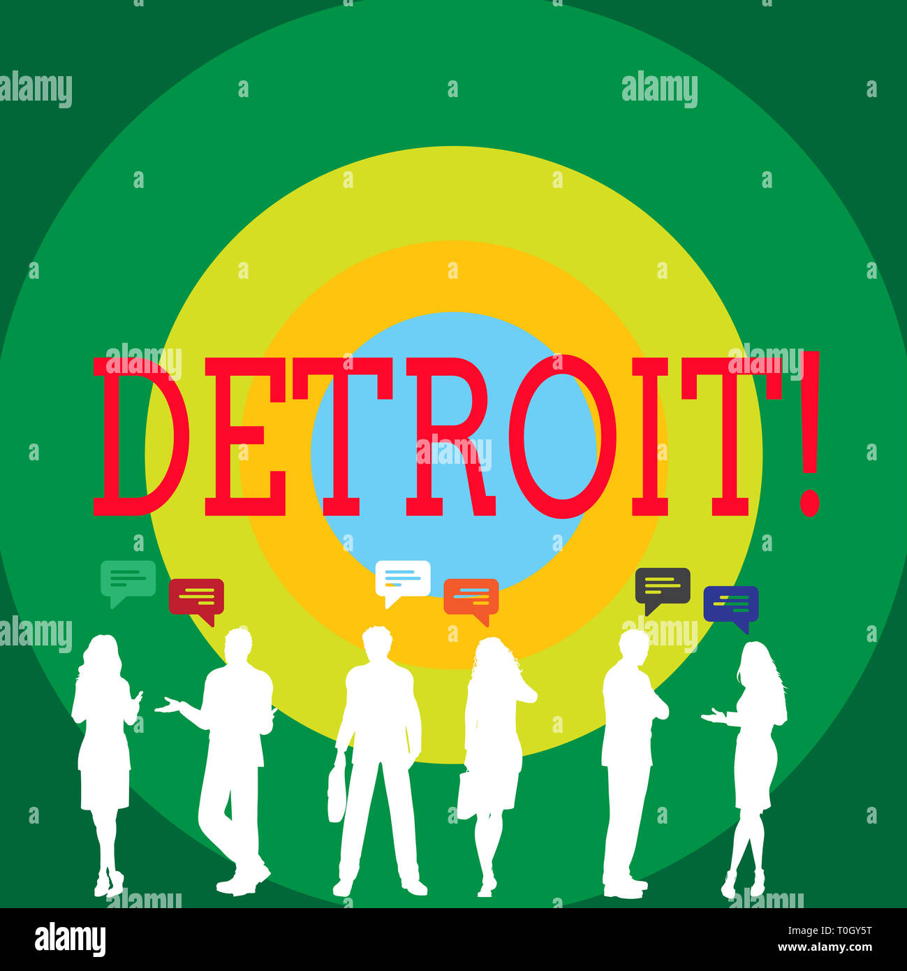 Conceptual hand writing showing Detroit. Concept meaning City in the ...