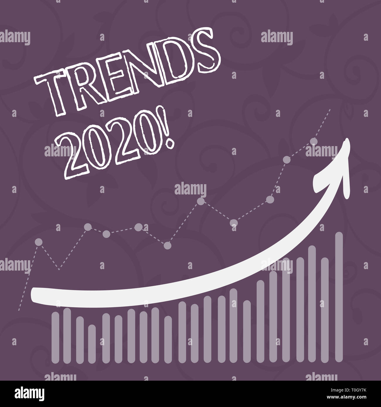 Word writing text Trends 2020. Business photo showcasing general ...