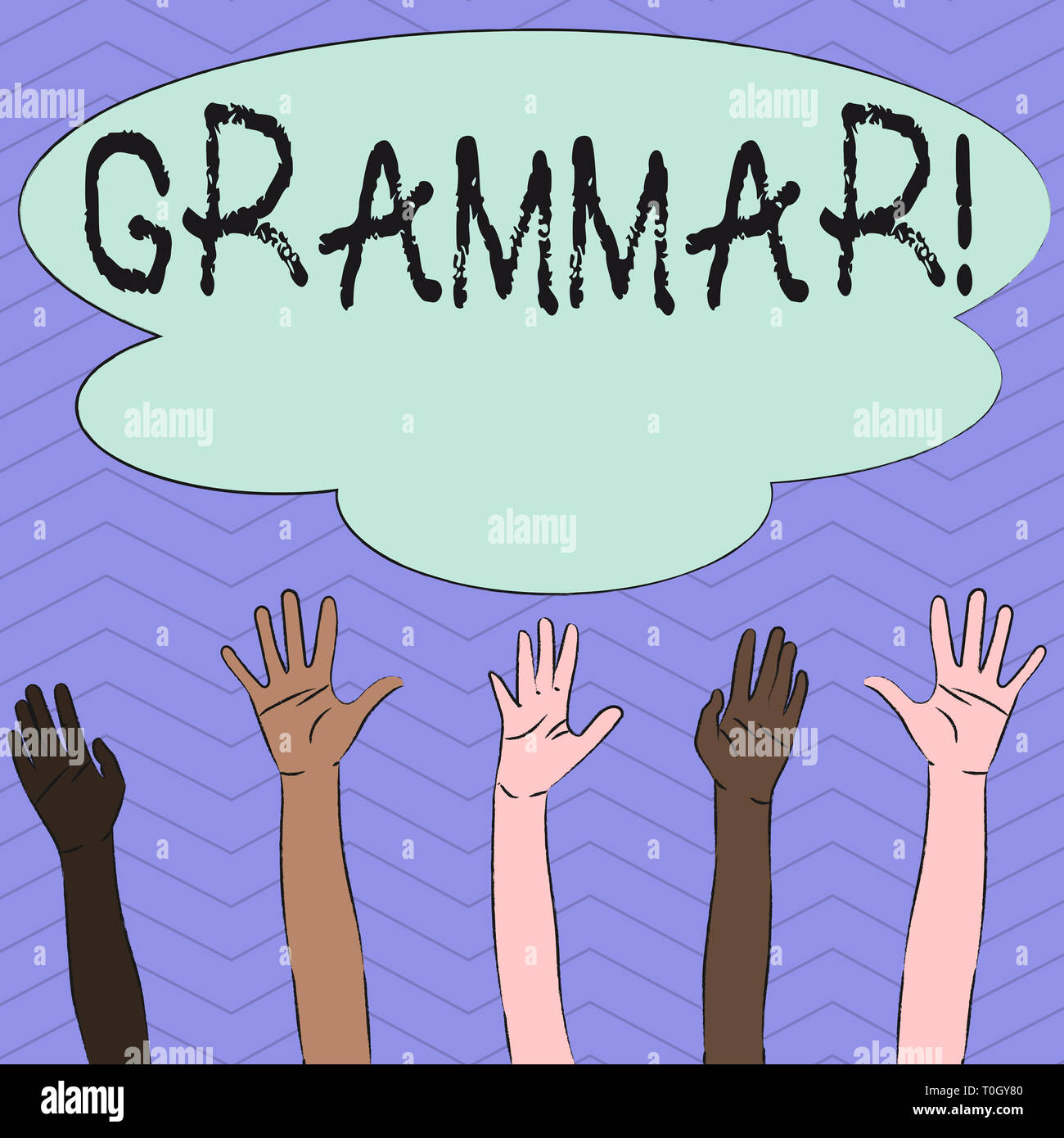 Conceptual hand writing showing Grammar. Concept meaning System and ...