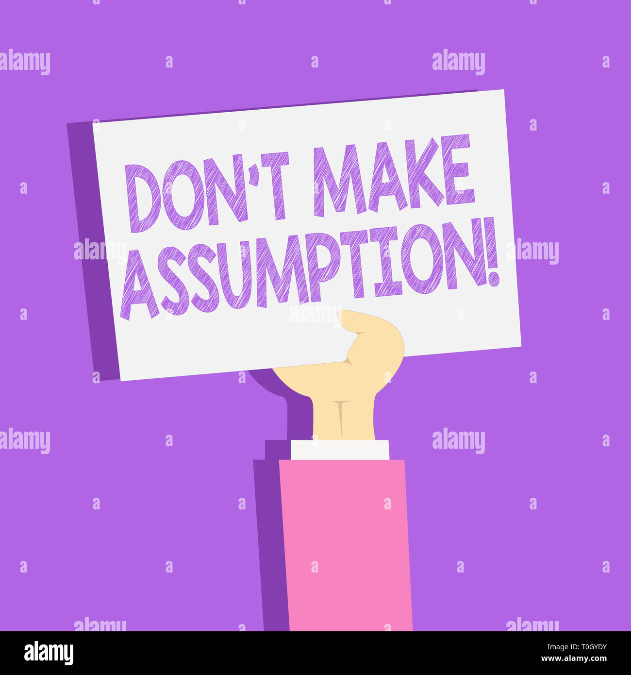 Text sign showing Don T Make Assumption. Business photo showcasing ...