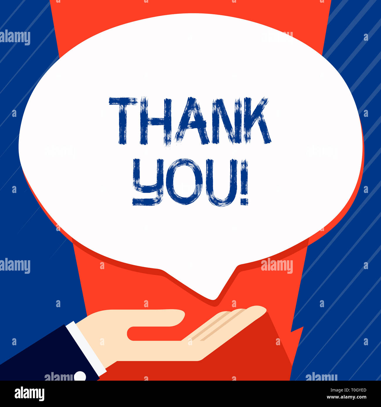 Conceptual hand writing showing Thank You. Concept meaning polite ...