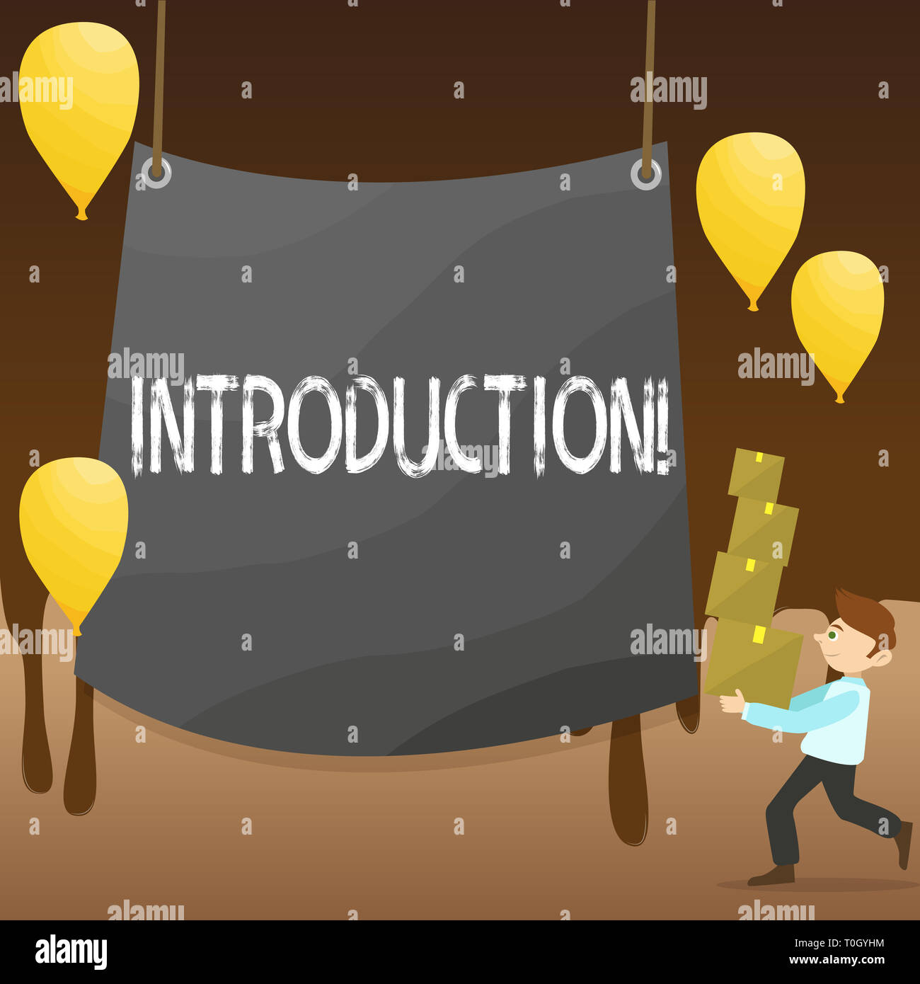 Text sign showing Introduction. Business photo showcasing First part of ...