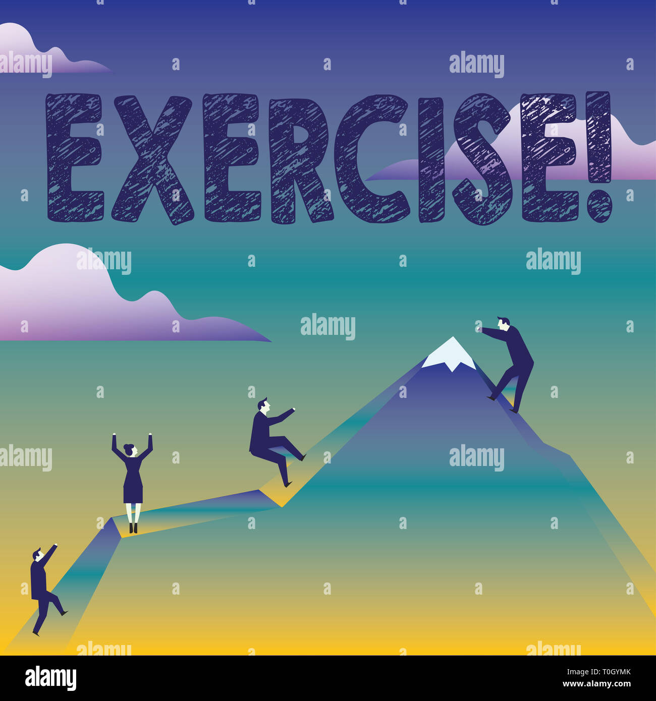 Text sign showing Exercise. Business photo text Activity requiring ...