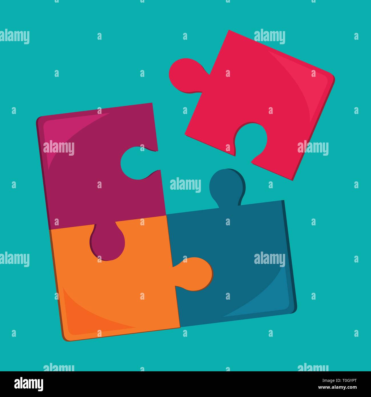 puzzle for autism day concept vector illustration Stock Vector Image ...
