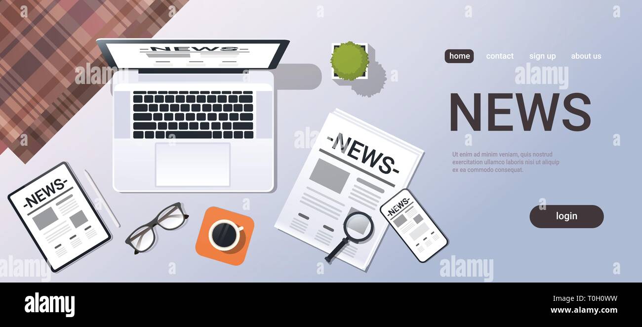 Newsprint table top Stock Vector Images - Alamy