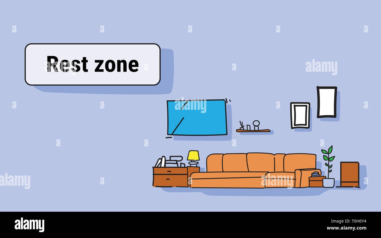 living room rest zone modern apartment furniture empty no people house ...