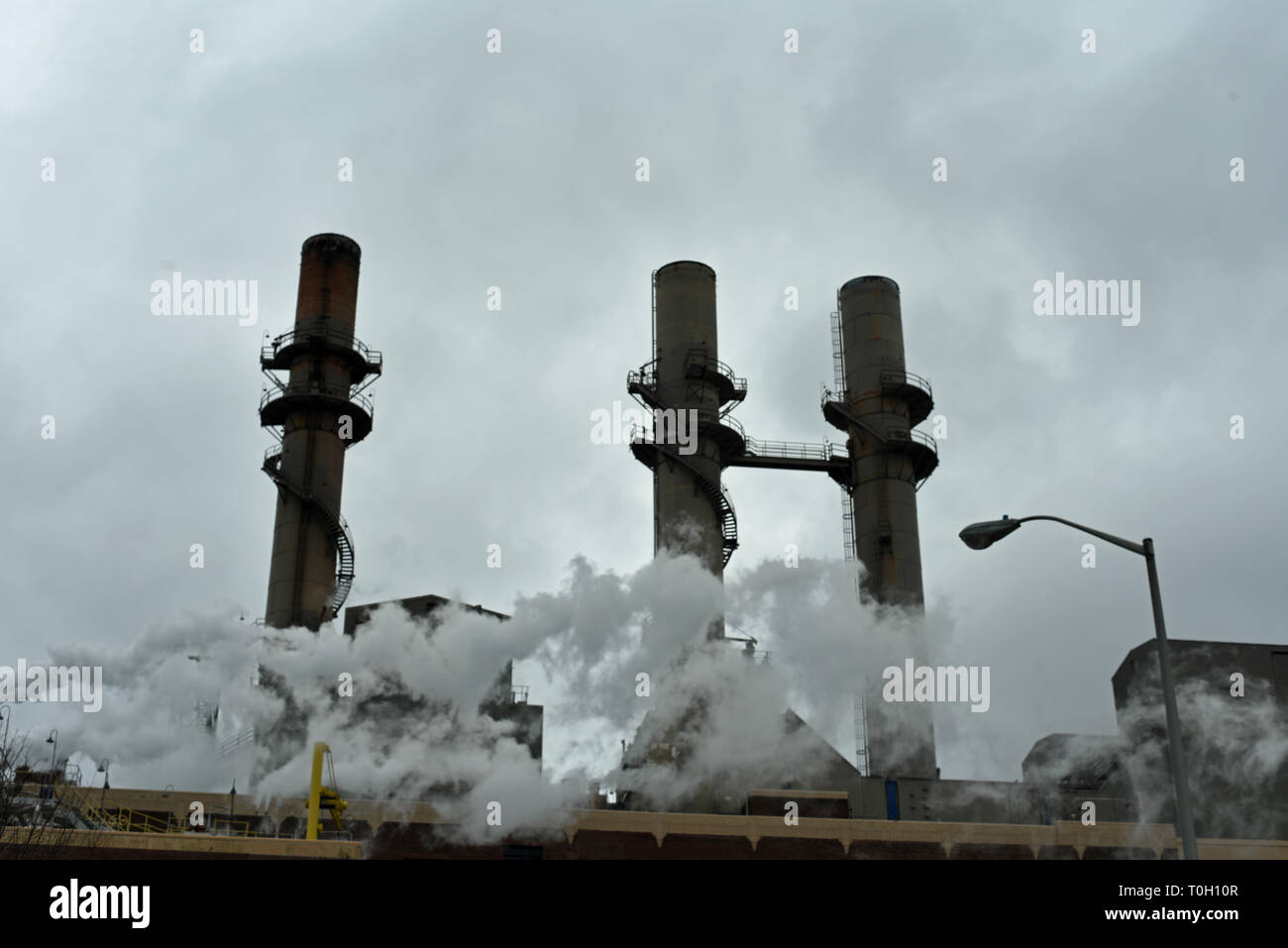 Mill Smoke Smokestack High Resolution Stock Photography and Images - Alamy