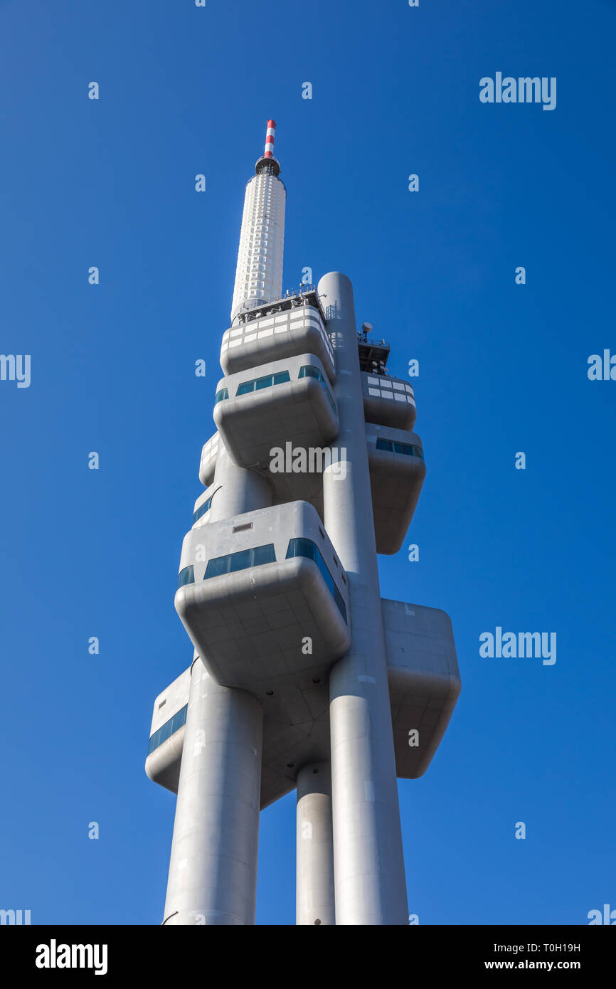 prague tower, zizkov tower, prague, tower, czech, antenna, television ...