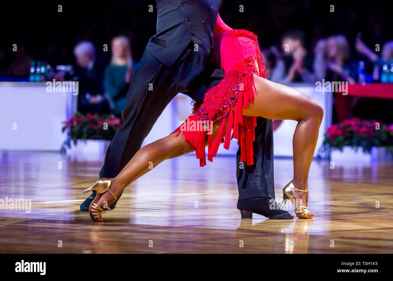 woman and man dancer latino international dancing Stock Photo - Alamy