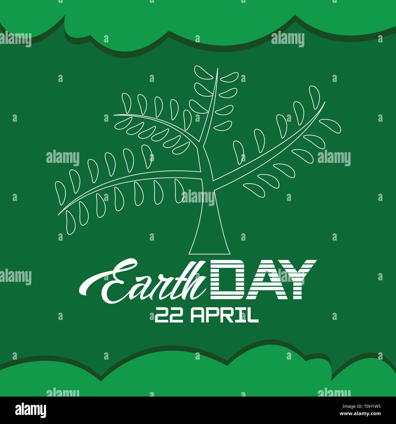 Earth Day on April poster Stock Vector Image & Art - Alamy
