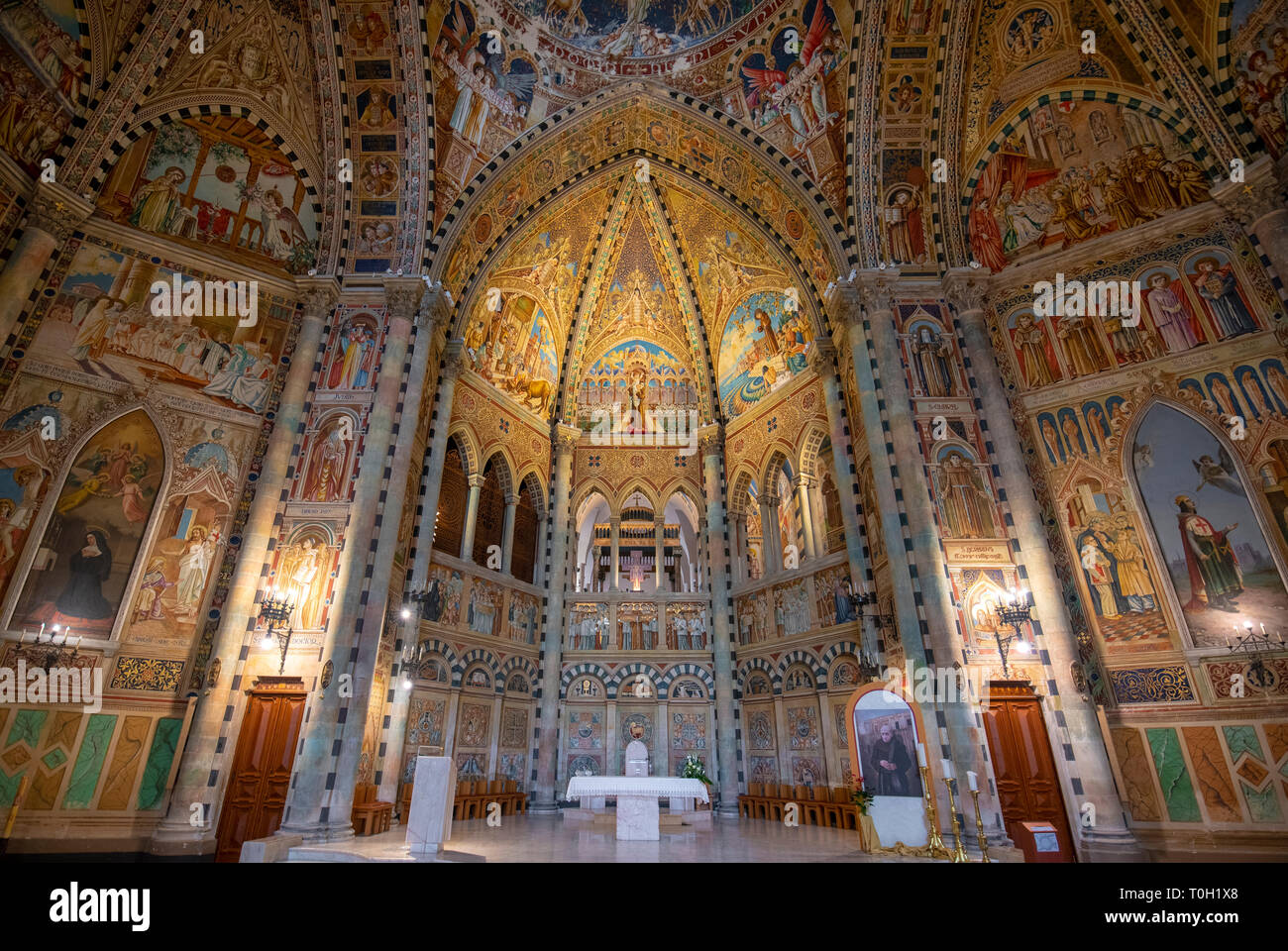 Lecce, Puglia, Italy - Inside interior of the church Parish of St ...