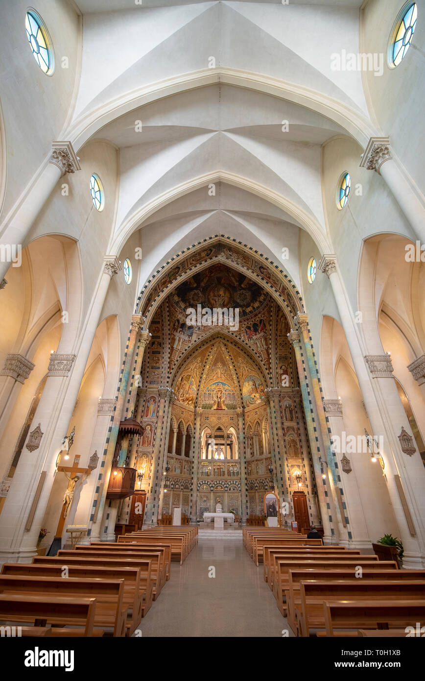 Lecce, Puglia, Italy - Inside interior of the church Parish of St ...