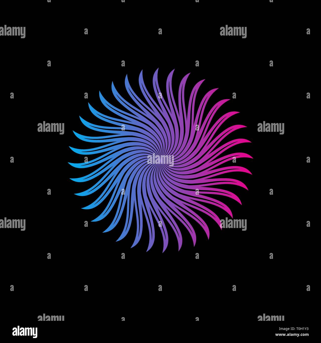 Linear drawing radial sun Stock Vector Images - Alamy