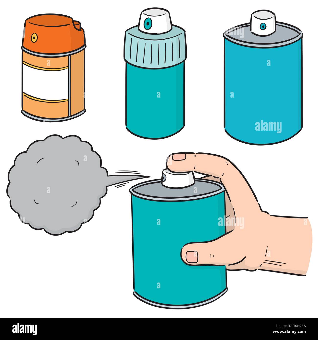 vector set of spray can Stock Vector Image & Art - Alamy