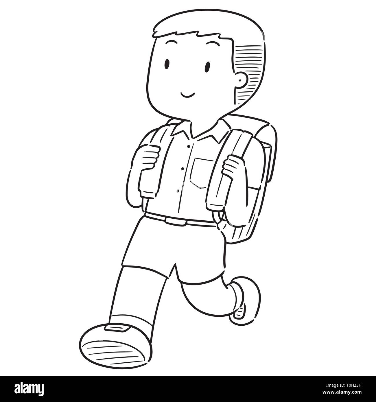 vector of student walking Stock Vector Image & Art - Alamy