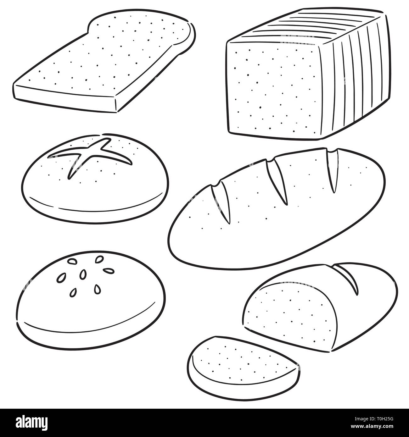 vector set of bread Stock Vector Image & Art - Alamy