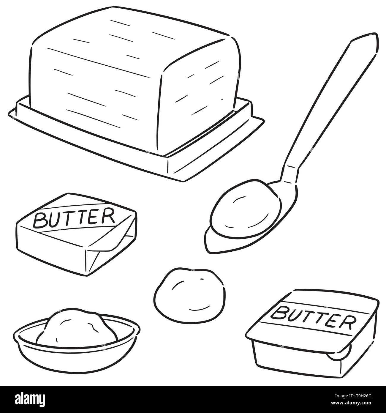 vector set of butter Stock Vector Image & Art - Alamy